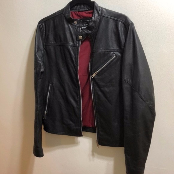 Topman | Jackets & Coats | Topman Leather Jacket | Poshmark